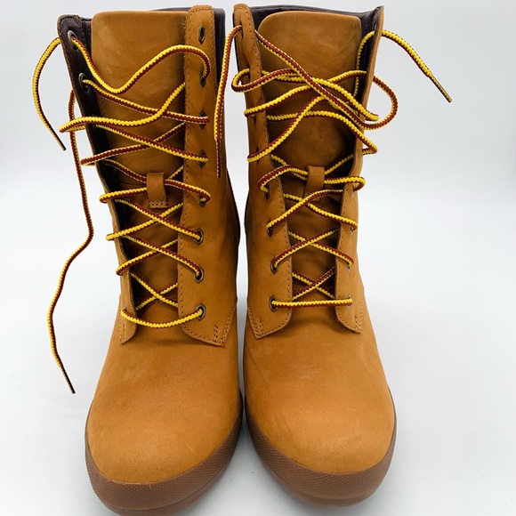 Timberland | Shoes | Timberland Hightop Heeled Boots | Poshmark